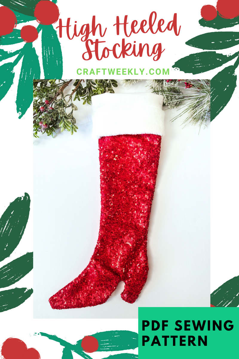 High Heeled Christmas Stocking PDF Sewing Pattern – CraftWeekly